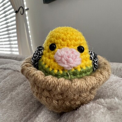Crocheted Bird-mini Parakeet - Etsy