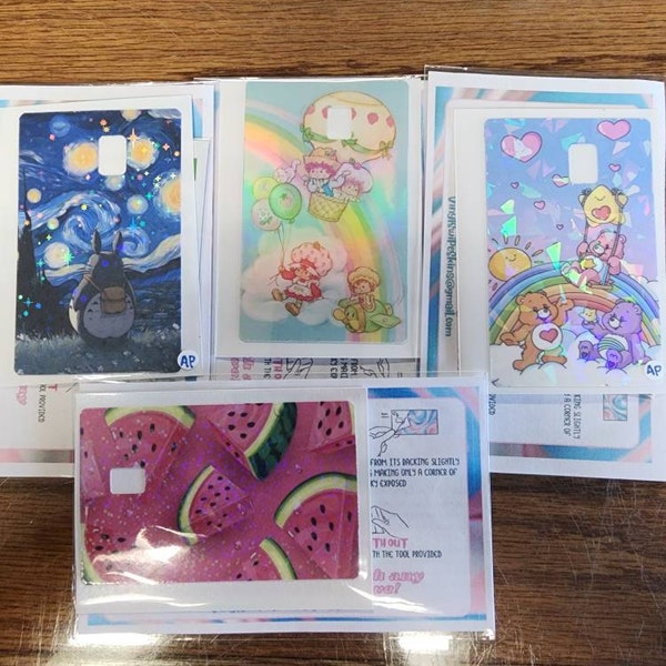 Card Sticker Card Skin Card Wrap Fits All Cards Customizable Card ...
