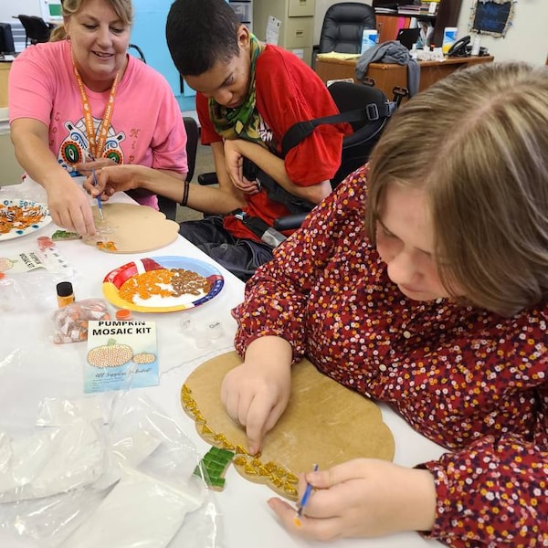 Pumpkin Mosaic Kit, Craft Kit, DIY Kit for Adults, Craft Kit for Kids ...