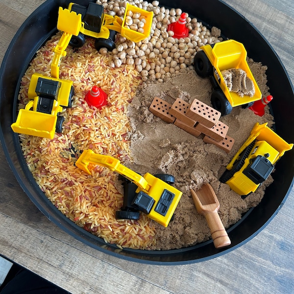 Digger Set Building Site Play Tray Sensory Digger Kit Building Site ...