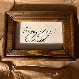 5x7 Frame, Framed Canvas Handwriting Gift,memorial Gift, Handwriting ...
