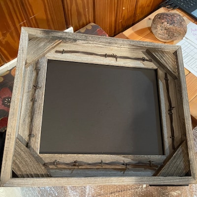 Cornerblock Frame in Rust Farmhouse Picture Frame Wood Picture Frame - Etsy