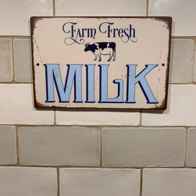 FRESH MILK SIGN Fresh Milk Signs Vintage Style Milk Sign - Etsy