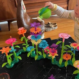 Flower Building Toy Set, Stacking for Toddlers, Colorful Garden Game ...