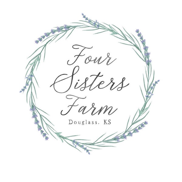Wreath Logo, Rustic Logo, Lavender Logo, Photography Logo, Nature Logo ...