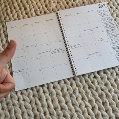 2 Year Large Monthly Spiral Planner Start Any Month / 2 Pages per Month ...