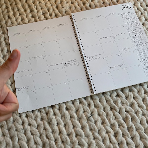2 Year Large Monthly Spiral Planner - Start Any Month / 2 Pages per ...