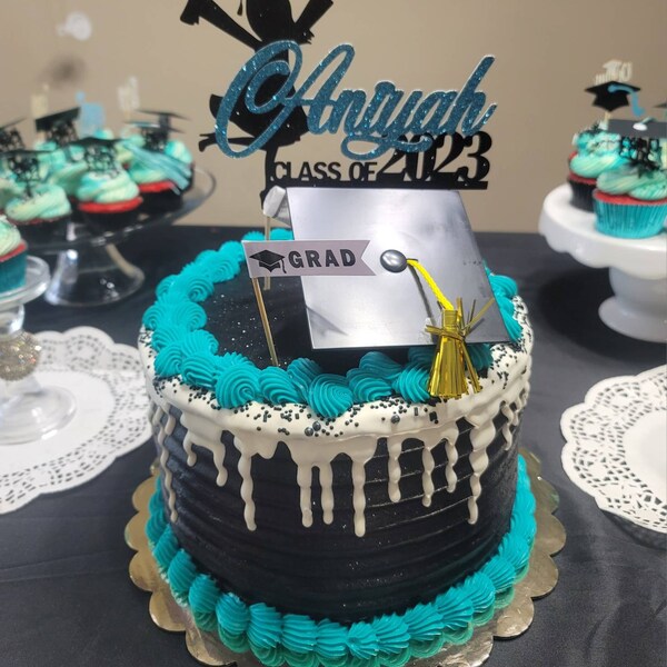 Personalized Graduation Cake Topper Class of 2025, Personalized Cake ...