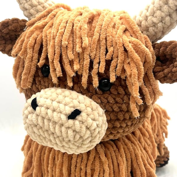 Highland Cow Crochet Pattern, Amigurumi Crochet Pattern, Highland Cow ...