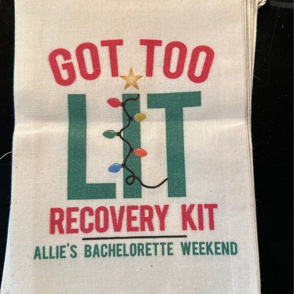Holiday Party Favors, Got Too Lit Kit, Custom Christmas Party ...