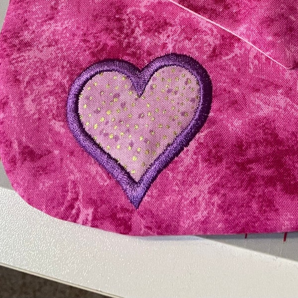 Heart Applique Embroidery Design. Heart Embroidery Design. Valentine ...