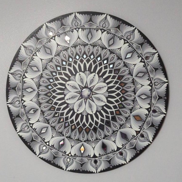 Large 24 Inch Original Mandala Painting, Wall Hanging, Mandala Art ...