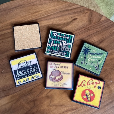 Book Lovers Coaster Set Library Due Date Card Wood Coasters - Etsy