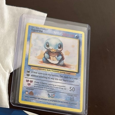 Pokemon Pregnancy Card Pikachu and Charmander Design Custom Pokemon ...