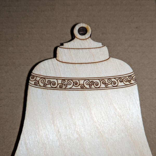Holiday Bell Ornament-detail Wood Cutout-holiday Bell Wood Decor ...