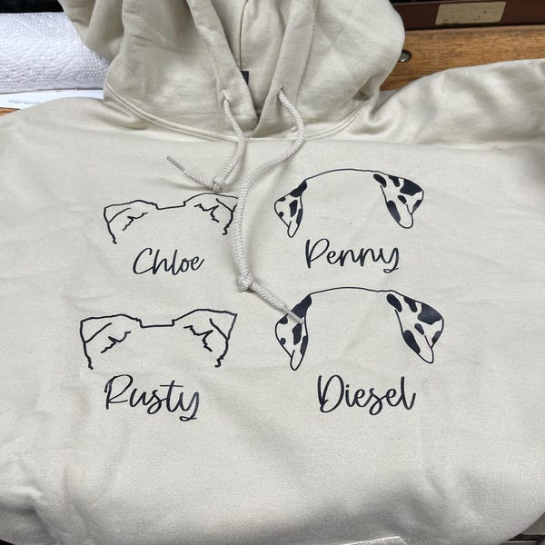 Custom Dog Sweatshirt, Personalized Dog Face Sweatshirt With Name ...