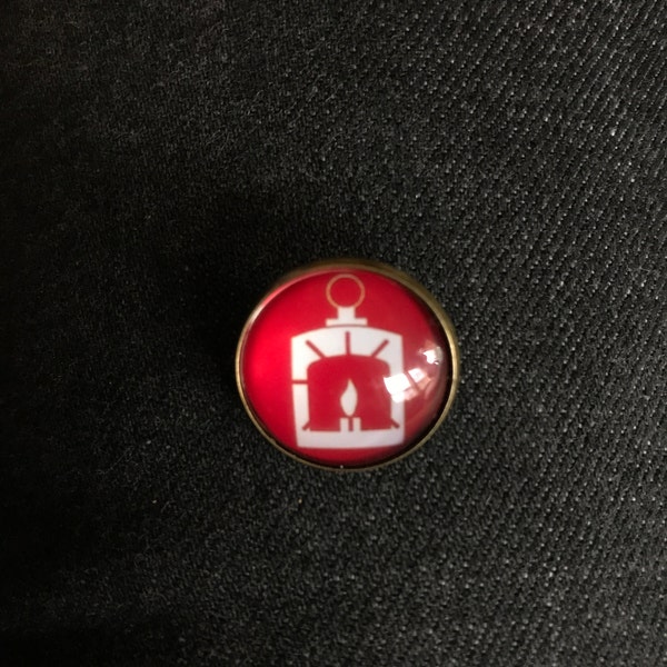 Fallout Inspired Vault Vintage Looking Bronze Cosplay Pin With Glass ...