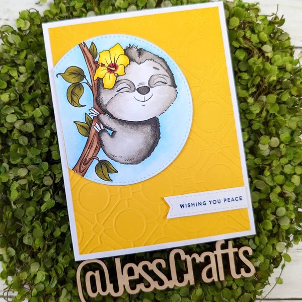 Sloth Digital Stamp. Cute Sloth PNG Download. Mothers Day Digi Stamp ...