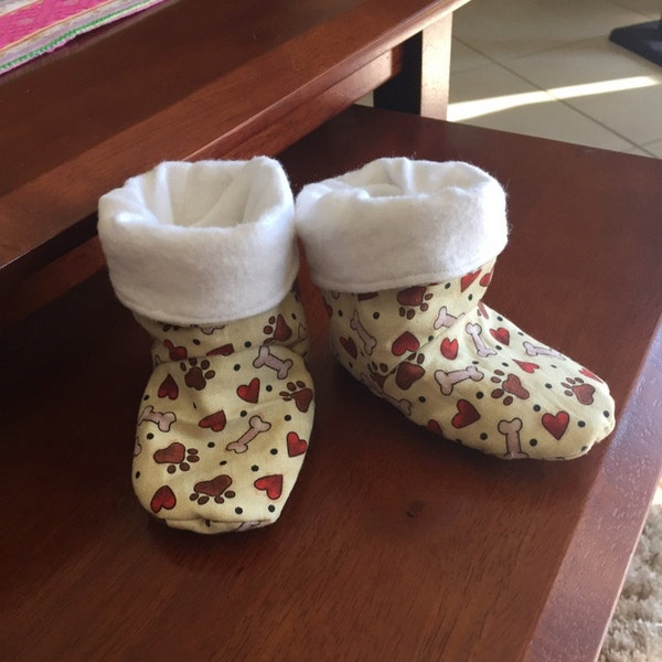 Baby Boots Sewing Pattern | Lined Soft Slippers, PDF Tutorial (digital ...