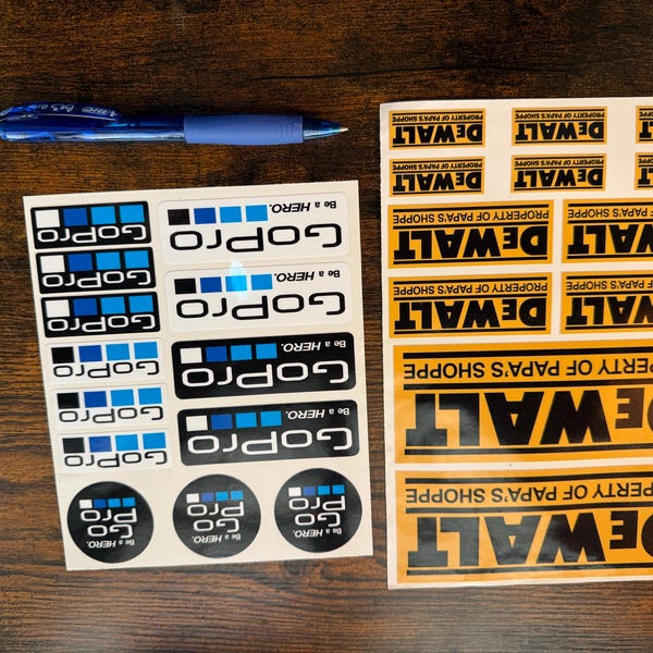 9x Personalised Tool / Toolbox Decal Stickers, High Quality Vinyl ...