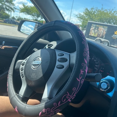 Cute Little Daisy Car Steering Wheel Cover for Women,custom Text Cotton ...