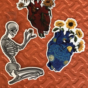 Starry Night Heart Sticker/ Starry Night Sticker / Weather | Etsy