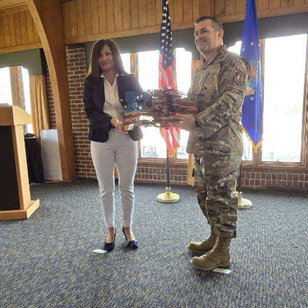 Chief Master Sergeant Headdress and American Flag, Military Gifts ...