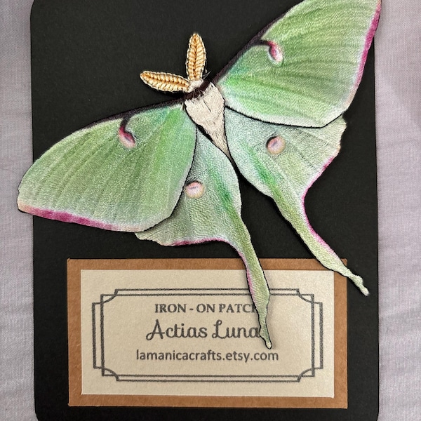 Iridescent Realistic Moth Embroidery Applique / High Quality Iron on ...