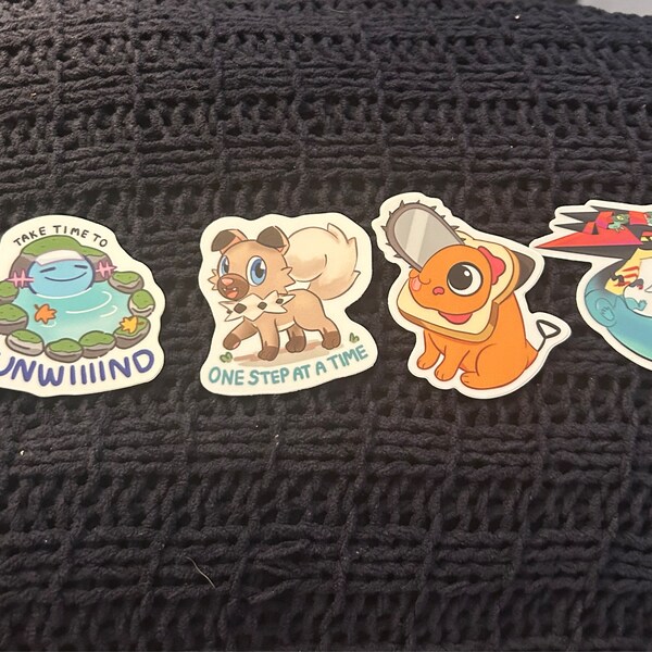 Cute Video Game Anime Cartoon Vinyl Stickers - Etsy