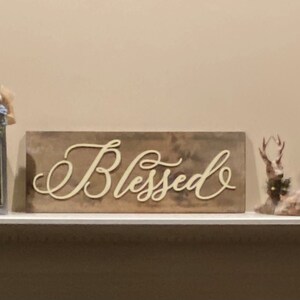 Wooden Blessed Sign Rustic Wall Decor Farmhouse Decor - Etsy