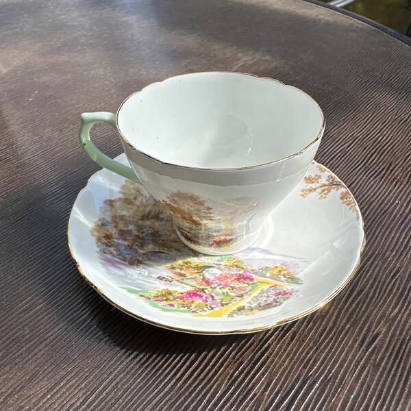 Minton Printemps Flat Tea Cup & Saucer Set England 5370 C.1939-1969 ...