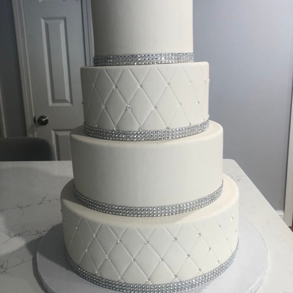 Faux Wedding Cake, 4 Tier Wedding Cake, Fake Wedding Cake, Display Cake ...