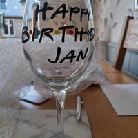 Personalised ‘friends’ Theme Gin Glass, Gift, Birthday, Hen Do, Secret ...