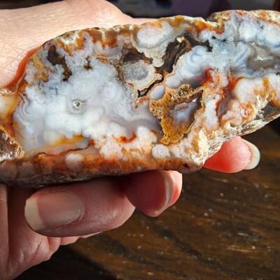 Madison Blue Agate With Orange and White Brecciated Jasper - Etsy