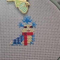 William the Worm - Labyrinth Cross Stitch - Ello Worm Modern Cross ...