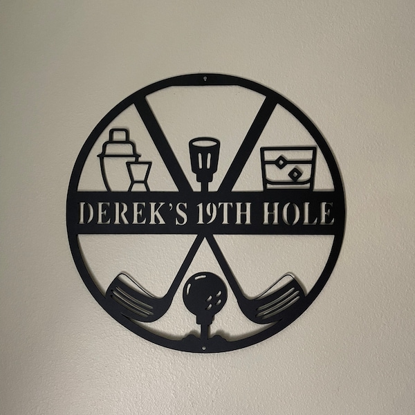Personalized Golf Sign, Personalized Golf Decor, Golf Wall Art, 19th ...