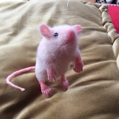 Needle Felted Mouse 3 Meet the Life Size Mice Made to Order - Etsy