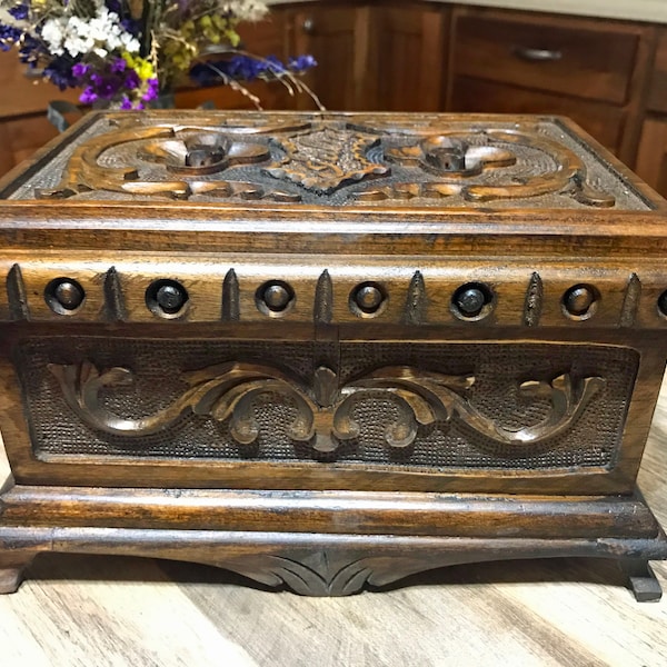 Large Secret 8 Step Jewelry Puzzle Box Personalized. Locking Accessory ...