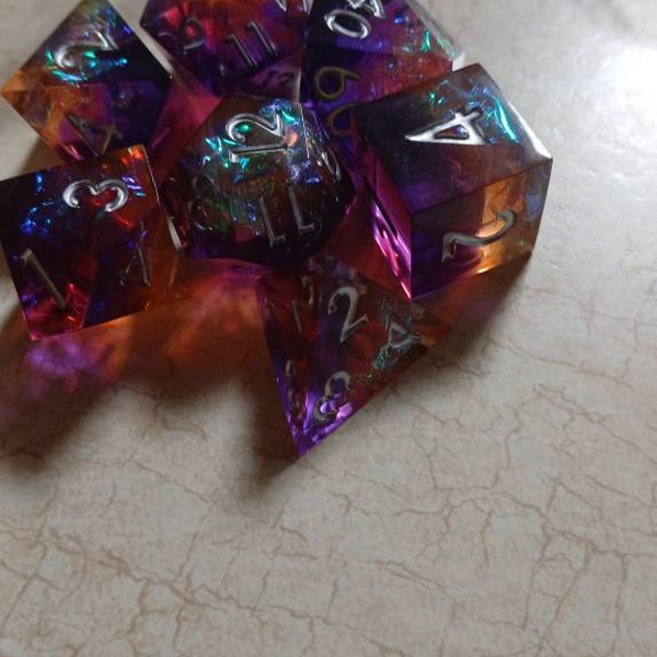 Space Dice / Cosmic Burst - Sharp Edge Dice for Dnd / Dnd Resin Dice ...