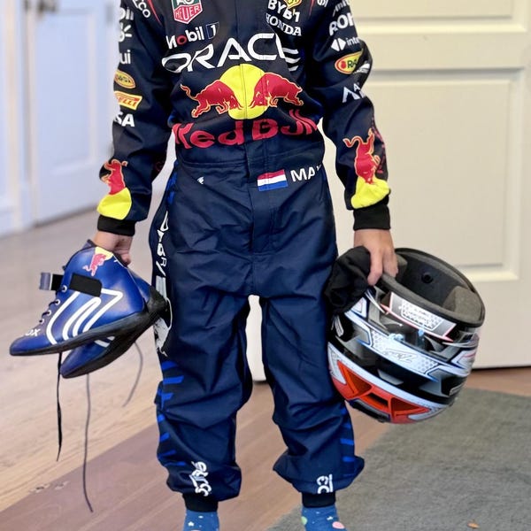 Custom 2026 Roter Kart Rennanzug - Digital bedruckter einteiliger Go ...