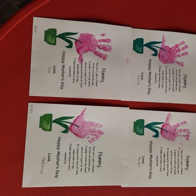 Mothers Day Handprint Craft Printable, Mothers Day Poem, Flower ...