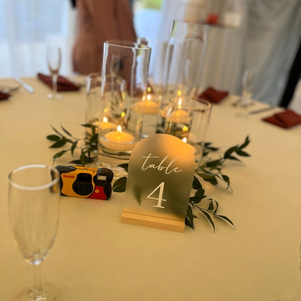 Table Numbers, Wedding Table Numbers, Frosted Acrylic Table Numbers ...