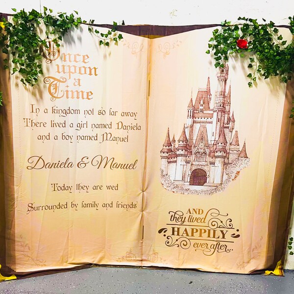 Wedding Book Backdrop | Wedding Backdrop for Photos | Fairy Tale ...