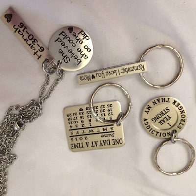 Sobriety Keychain Sobriety Key Chain Sobriety Anniversary - Etsy
