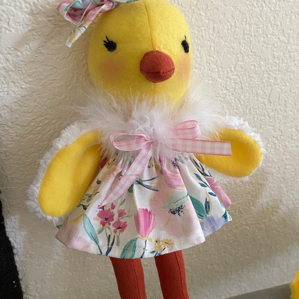 Easter Chick Sewing Pattern Stuffed Chick DIY Easter or Baby Shower ...