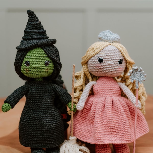 Wicked Elphaba Doll Amigurumi Pattern,adorables, Green Girl, Handmade ...