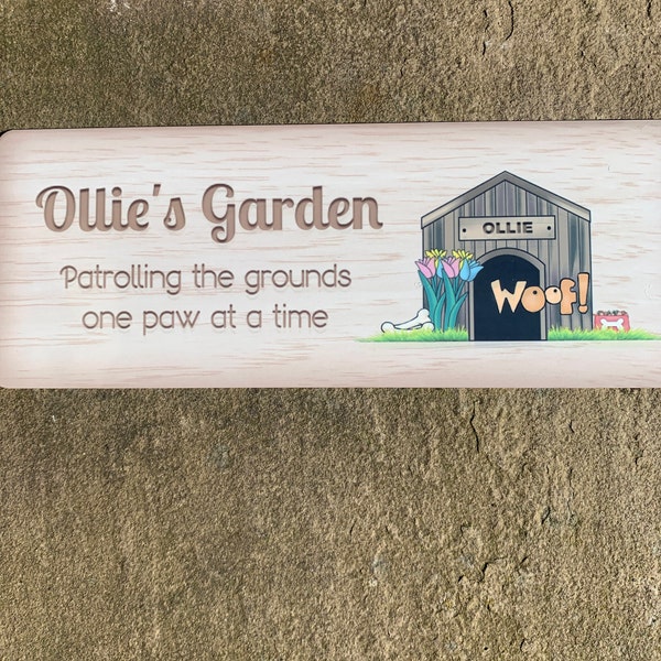 ANIMAL NAME SIGN Pet Personalised House, Cage or Kennel Metal Plaque ...
