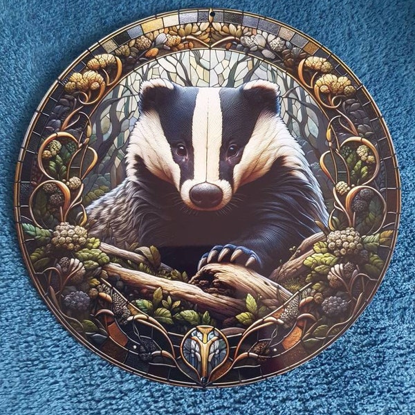 Badger Sign, Badger Lover Gift, Metal Badger Plaque, Garden Decorations ...