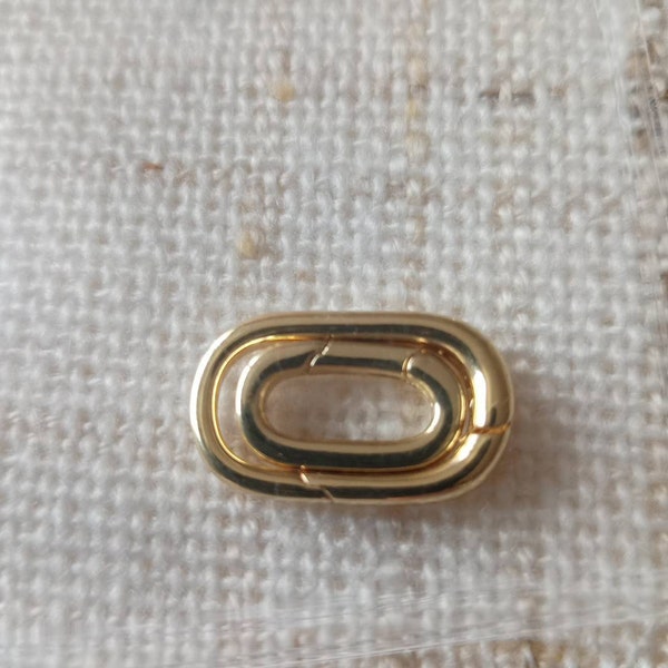 18K Gold/silver Filled Clasp,oval Carabiner Clasp,spring Clasp,round ...