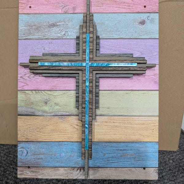 Multi-layer Cross SVG - Laser Cut Files - Layered Wood Design ...